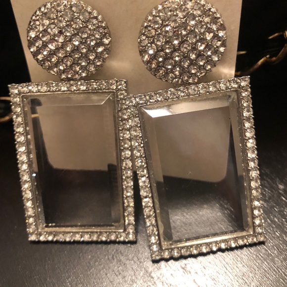 Zara | Jewelry | Zara Trendy And Fabulous Rhinestone Earrings | Poshmark
